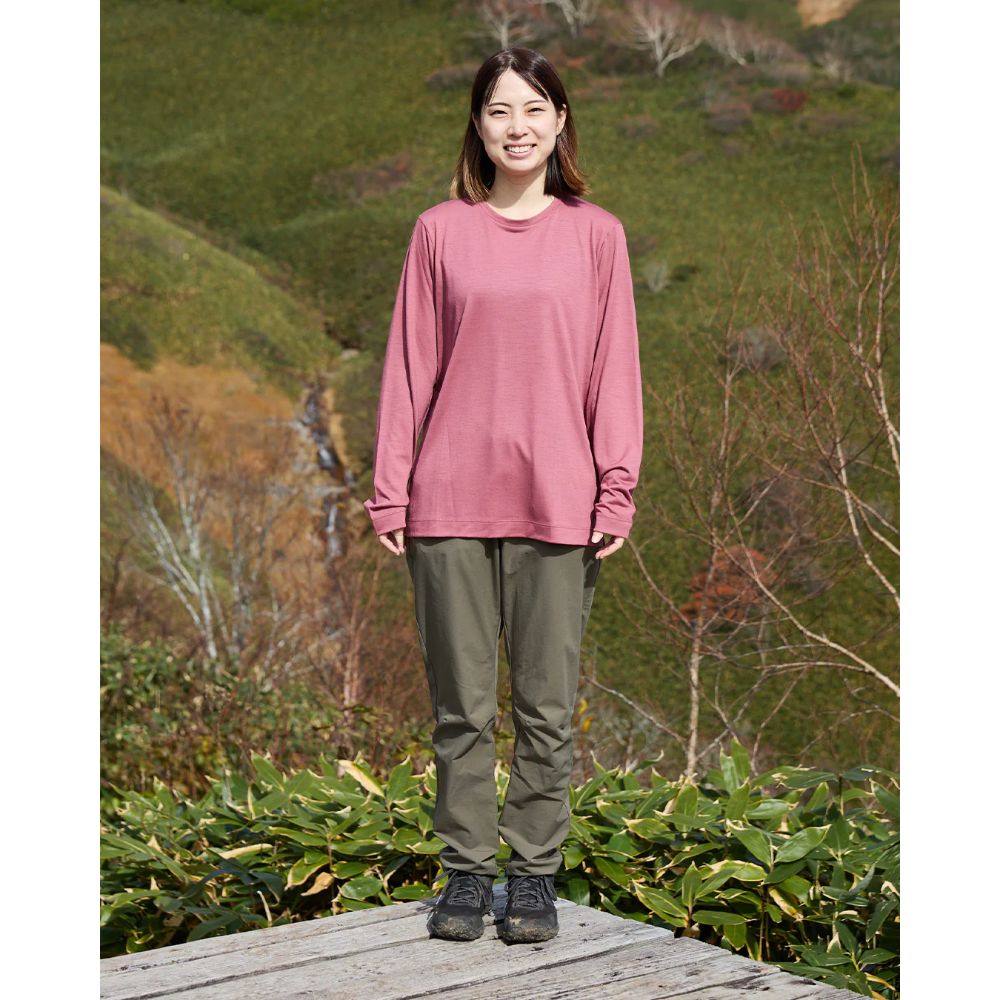 [sn]xYAMA HACKマウンテンベーシックTシャツ長袖/Twilight Pink Mountain Basic Tee L/S ...